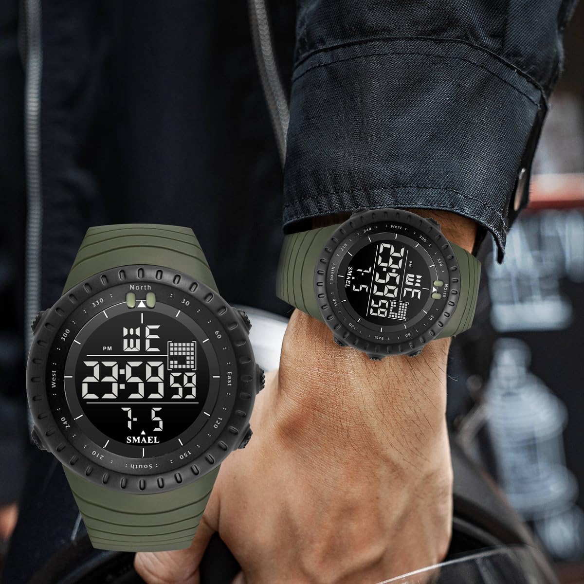 L LAVAREDO Mens Digital Watch Sports Military Watches Waterproof ...