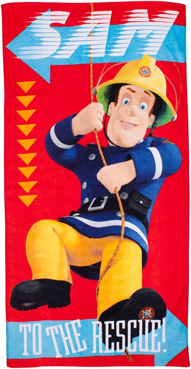 Amazon.com: Fireman Sam Alarm Character Beach Towel: Home & Kitchen