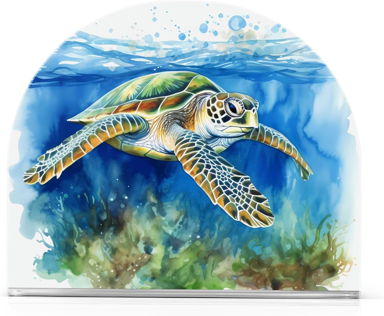 Amazon.com: Blue Sea Turtle Napkin Holder, Acrylic Turtle Napkin ...