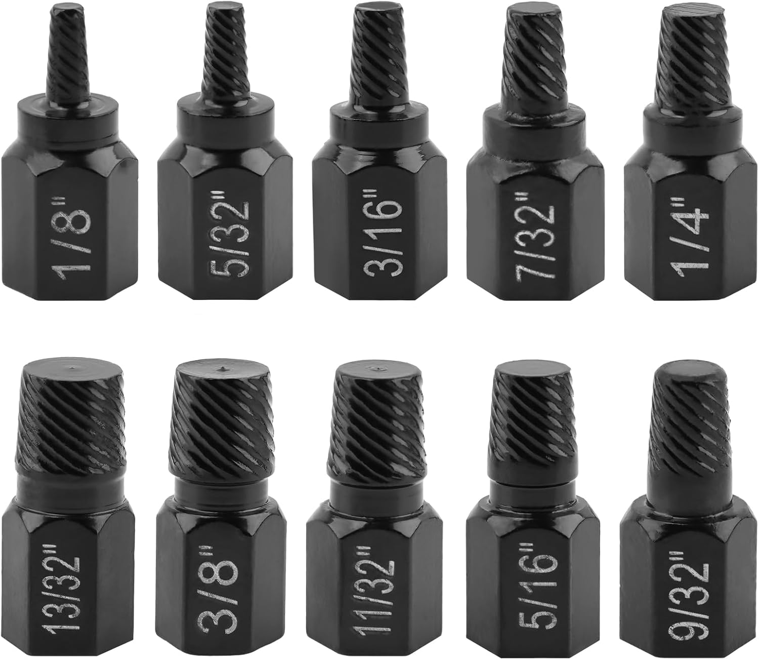10Pcs Screw Extractor Set, Easy Out Bolt Extractor Kit, Single-Head ...