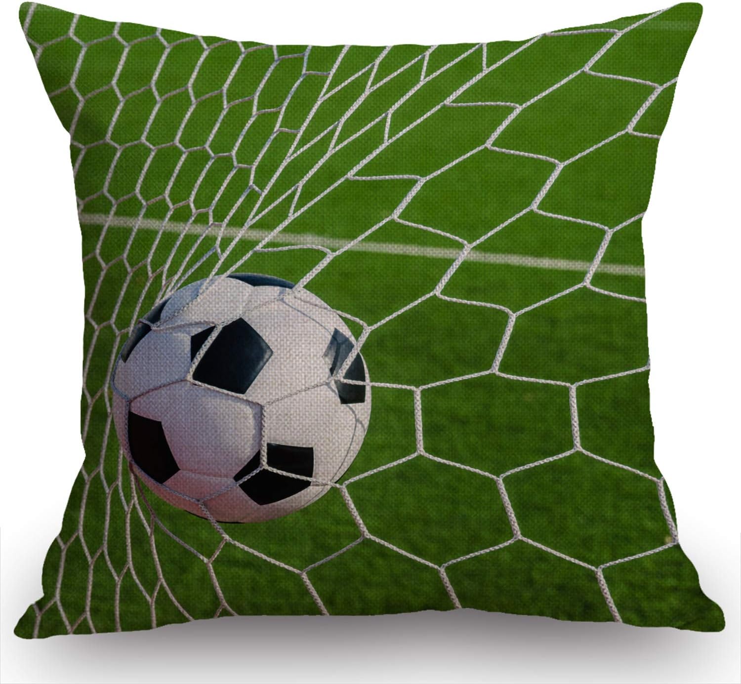 Amazon.com: Swono Soccer Football in Goal Net Rustic Decoration ...