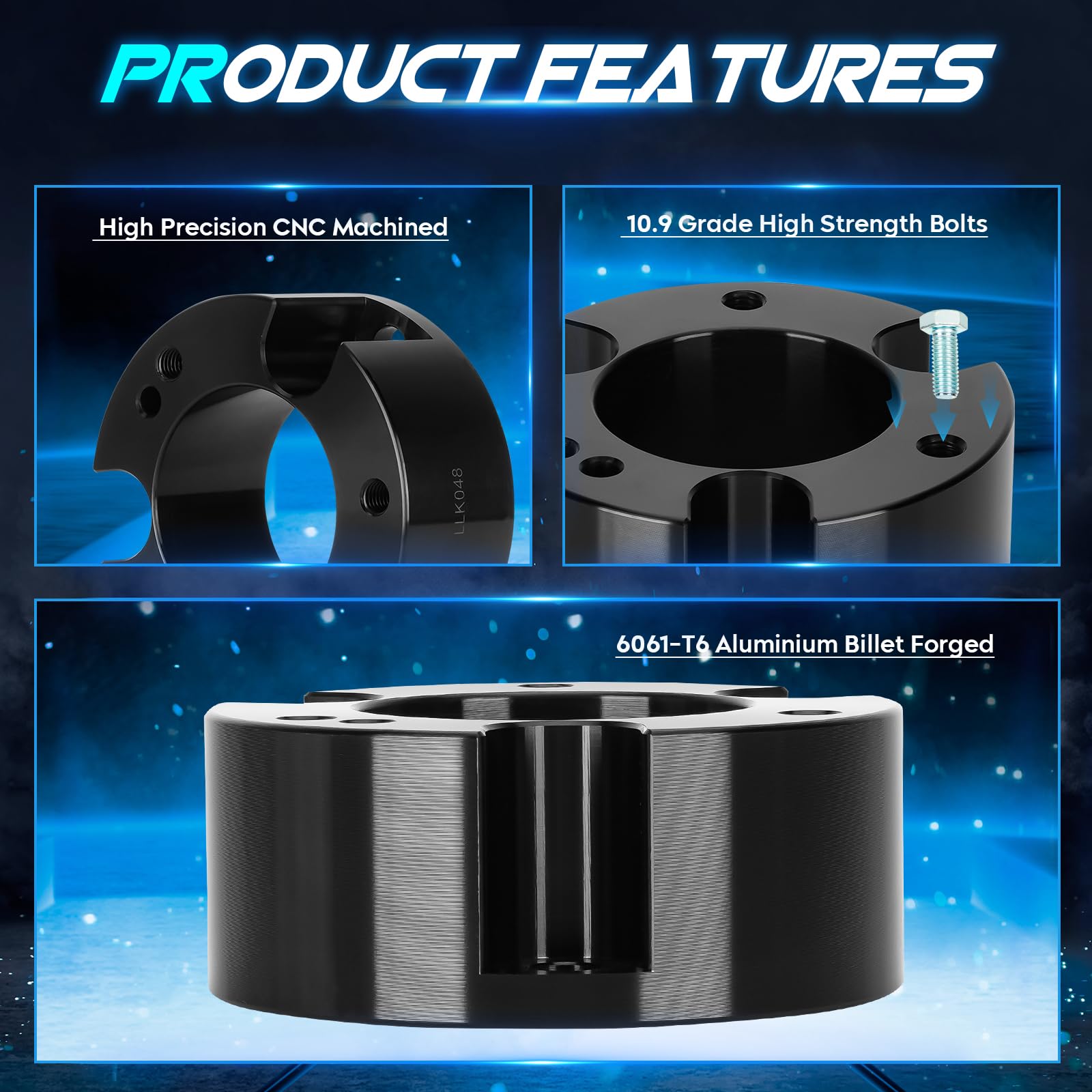 Billet Aluminum Leveling Pucks MotoFab 2.5 Inch Ford Ranger Leveling ...