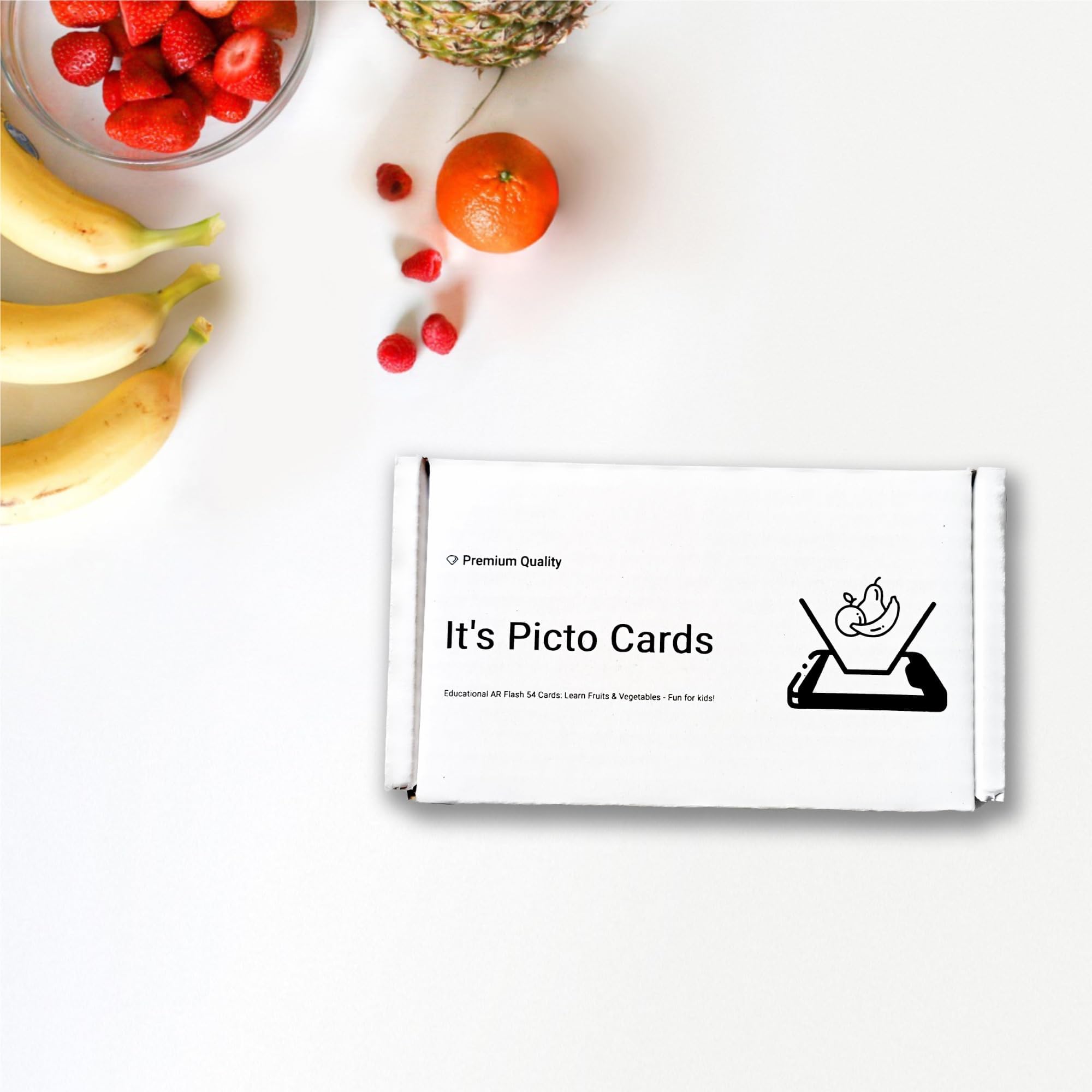 Buy It's Picto Cards | Premium 54 Fruits & Vegetables AR Flash Cards ...