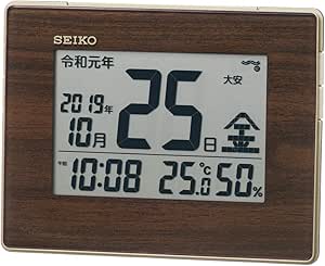Seiko Clock SQ442B Wall Clock, Table Clock, Alarm Clock, Natural Radio, Digital Calendar ...