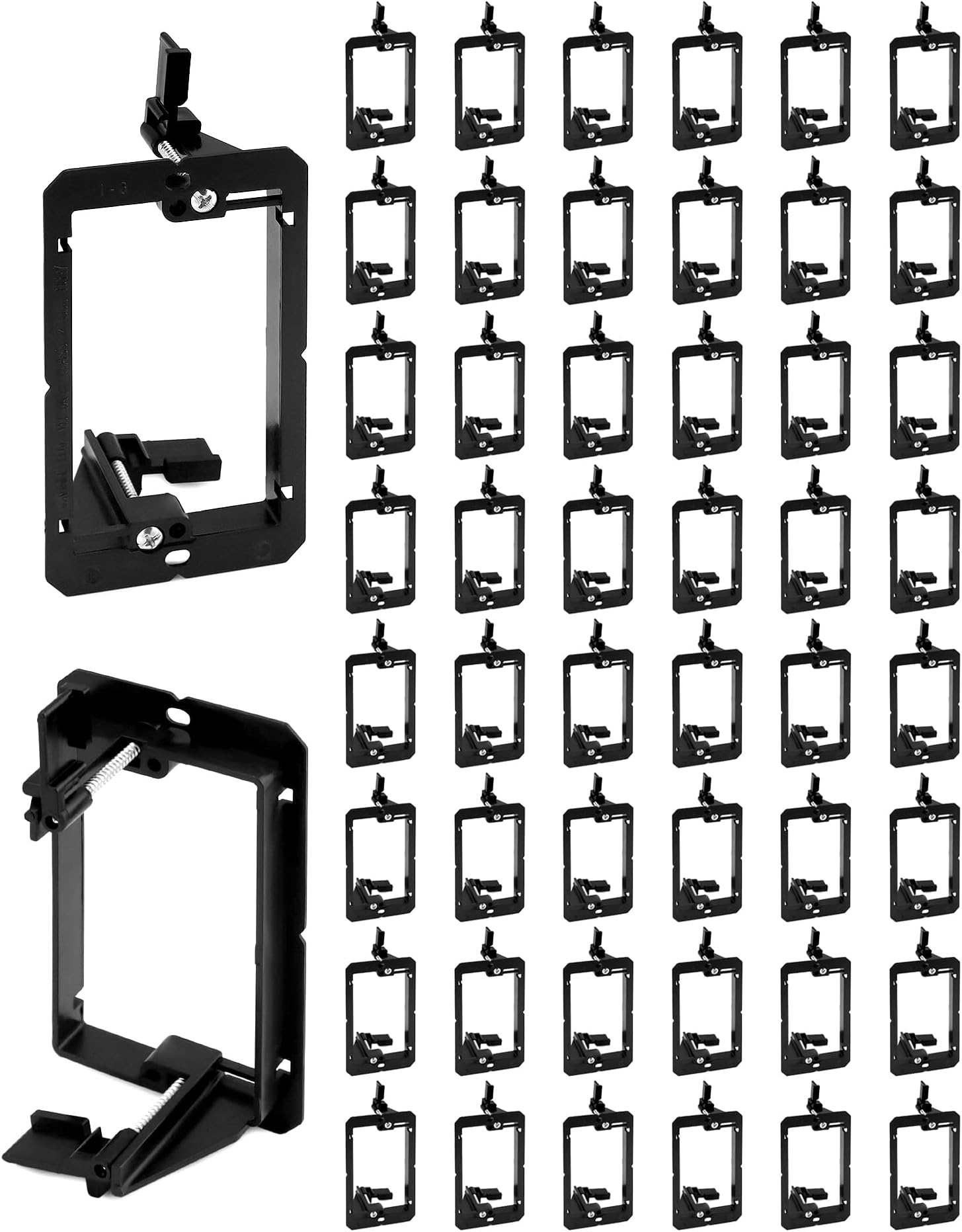 QWORK Low Voltage Mounting Bracket, 50 Pack 1 Gang Single Gang Drywall ...