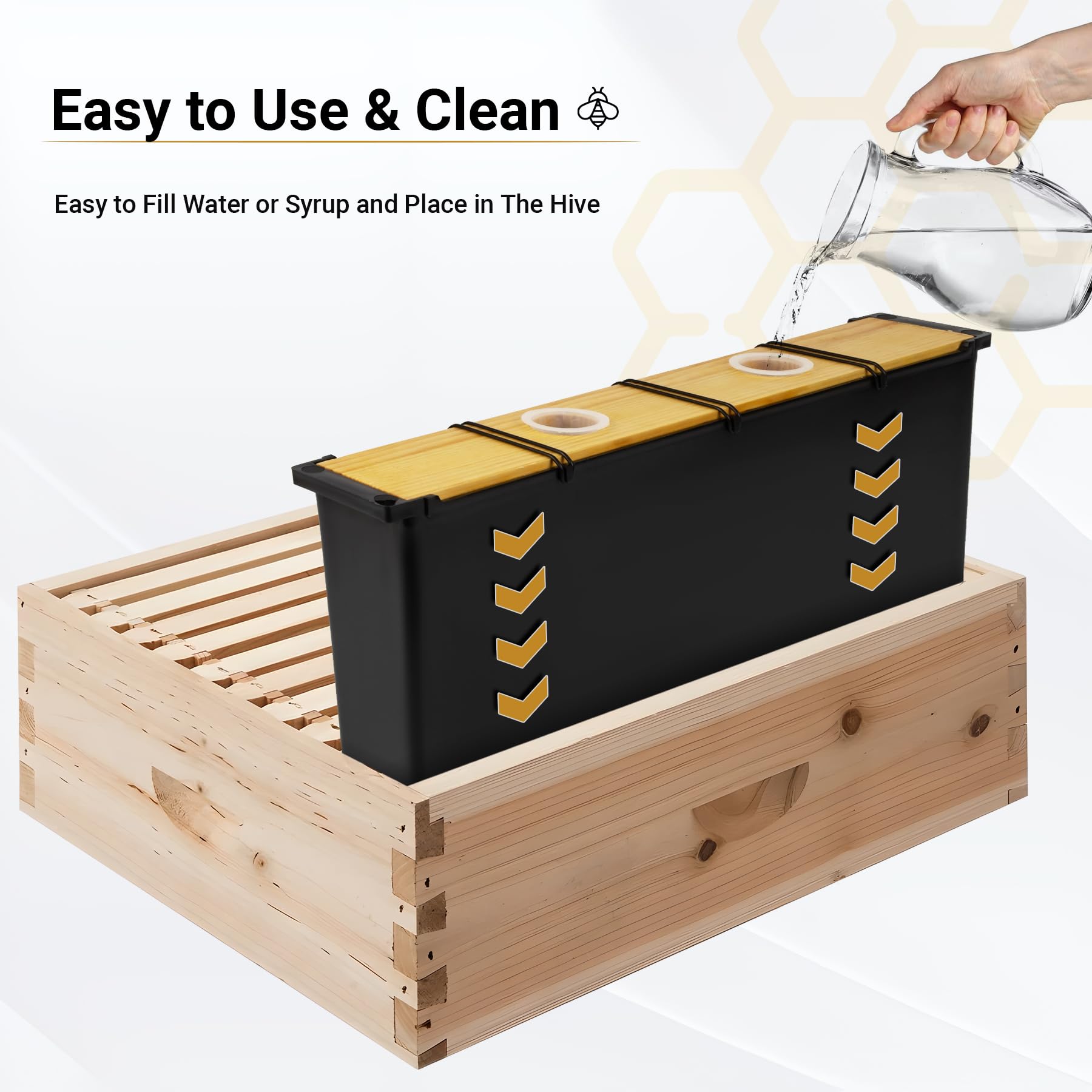 Snapklik.com : Bee Hive Feeder Frame 6L, 19" X 3" X 9” Frame Feeders ...