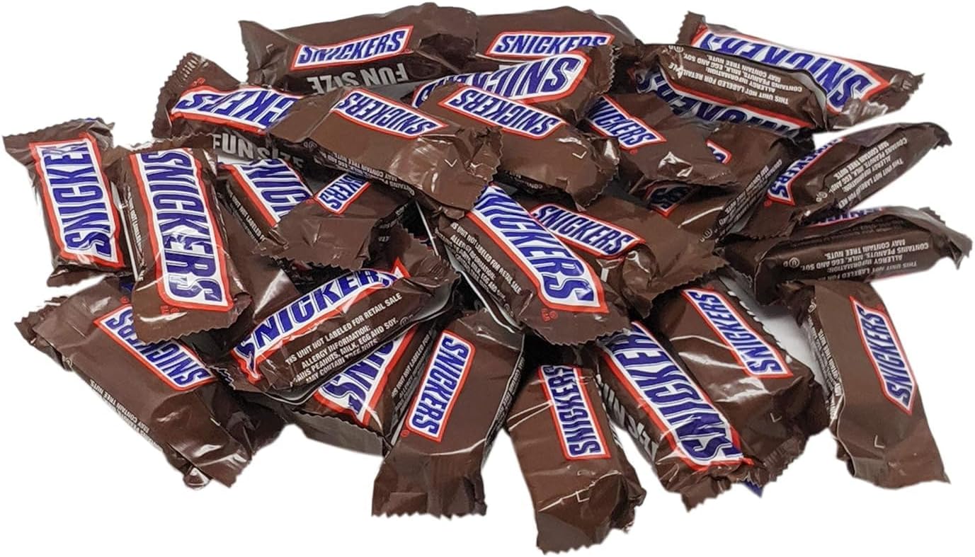 Amazon.com : SNICKERS Minis Size Milk Chocolate Candy Bars Bulk Pack ...