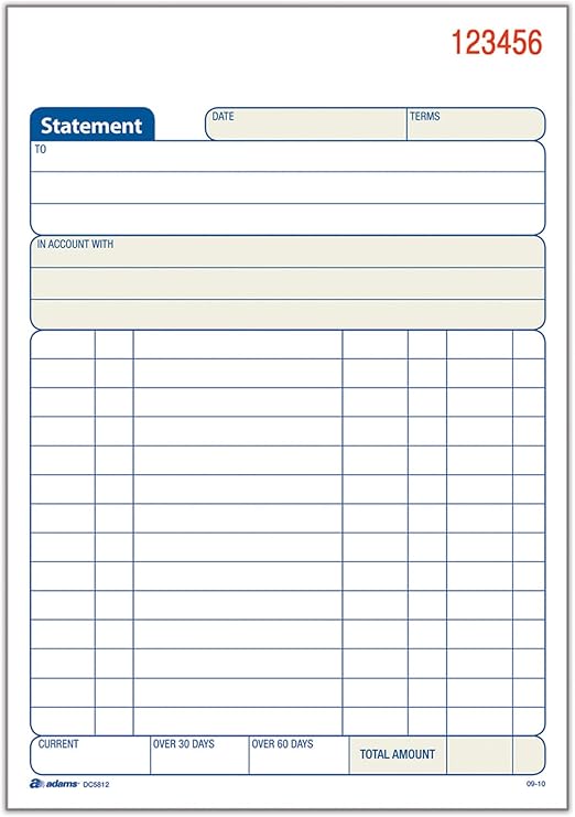 Amazon.com : Tops Adams Statement Book, 2-Part Carbonless, White/Canary ...