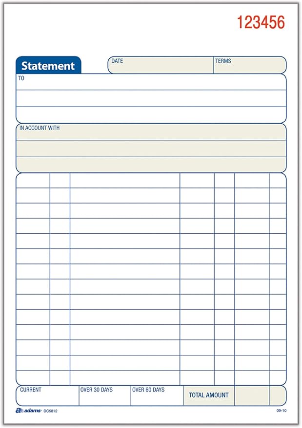 Amazon.com : Tops Adams Statement Book, 2-Part Carbonless, White/Canary ...