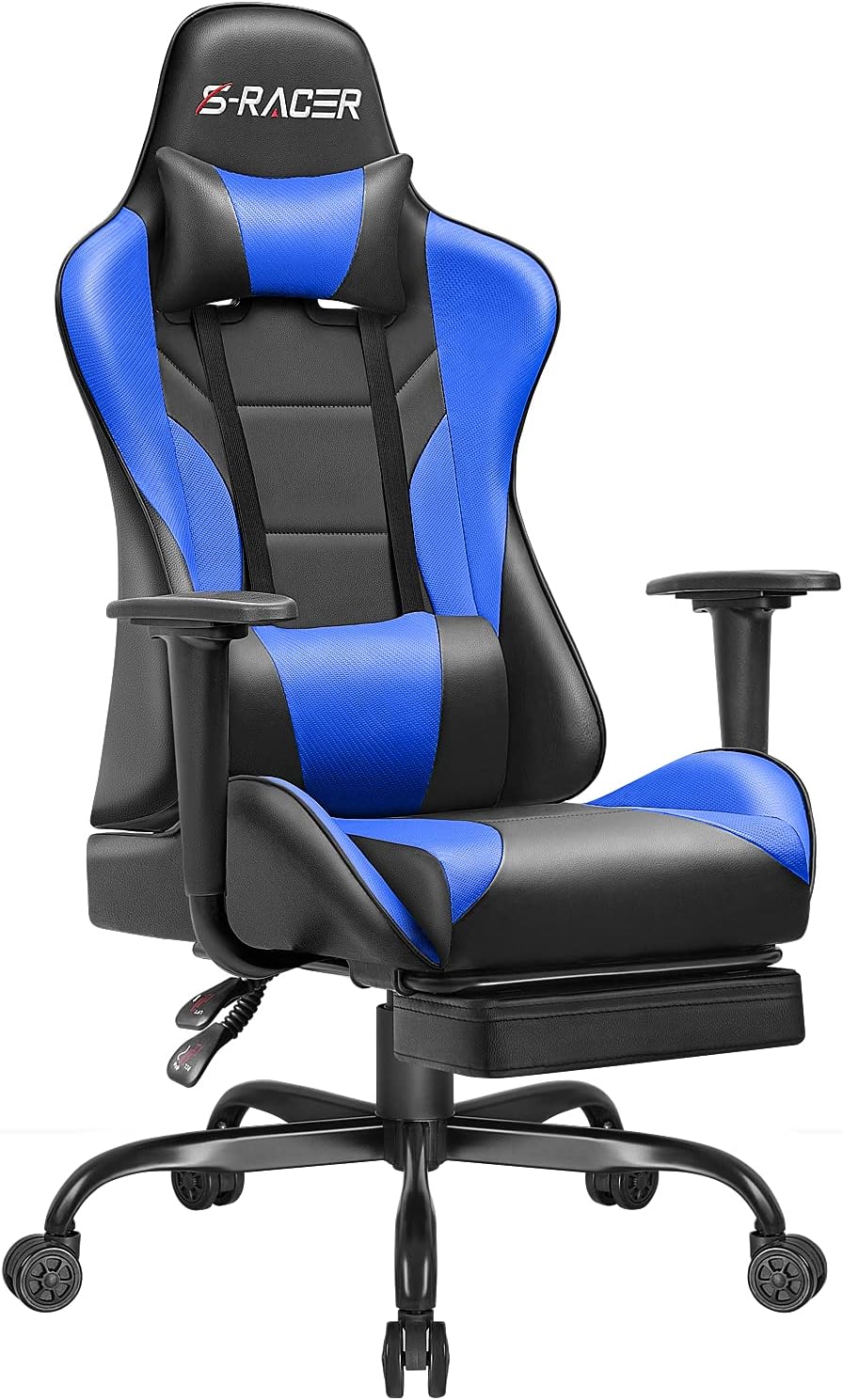 GT OMEGA Office Chair, PVC, Black Next White, Oversize : Amazon.co.uk ...