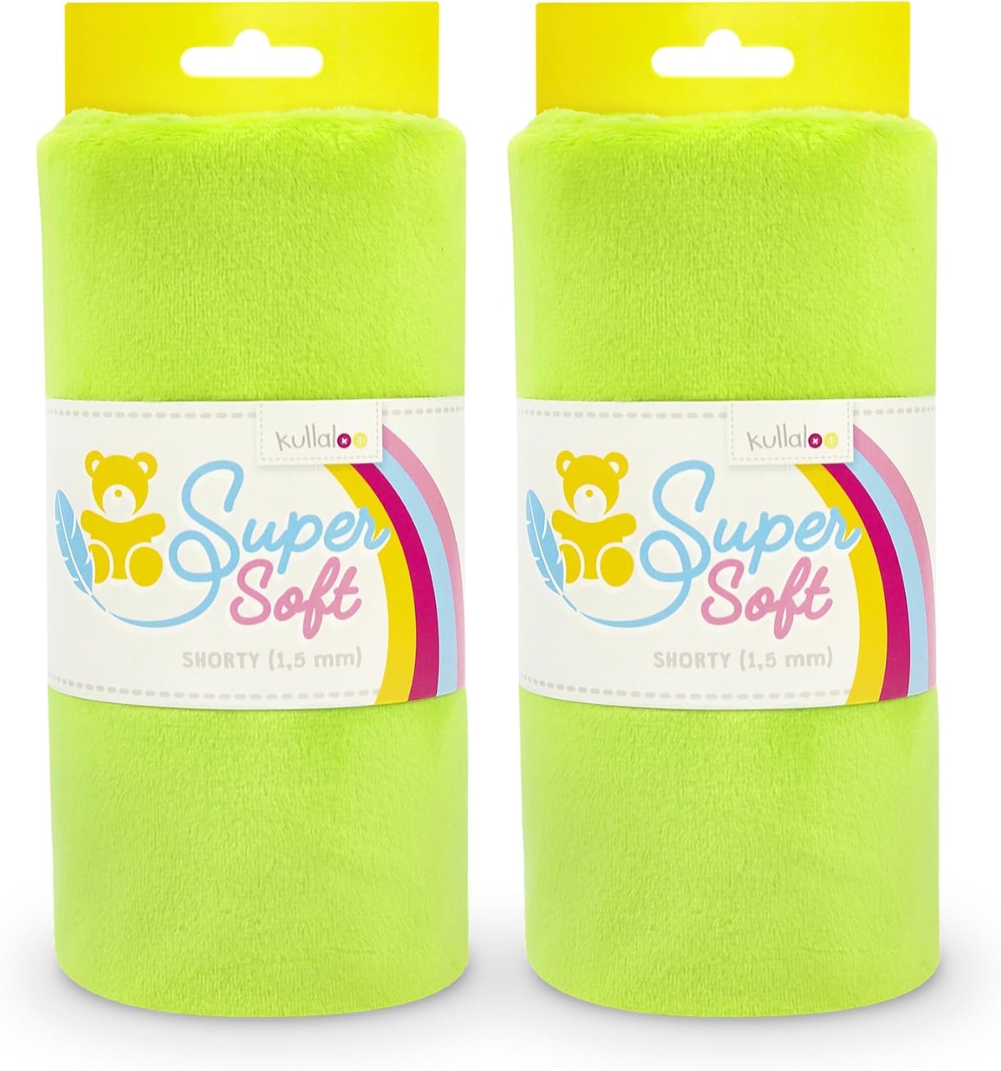 Amazon.com: kullaloo Plush Fabric | Solid Lime Green Minky Fabric for ...