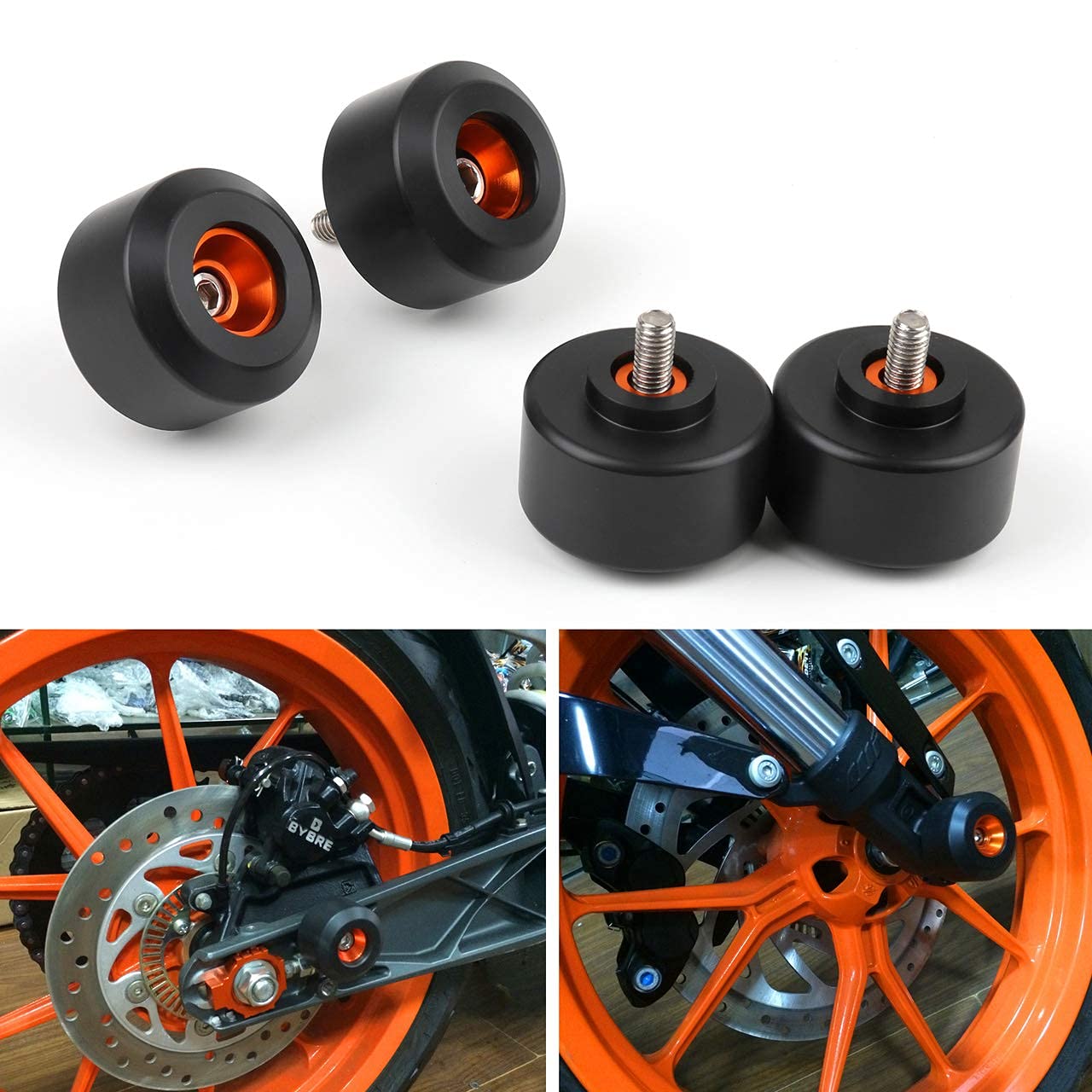 ASH KTM Wheel Frame Sliders Crash Protectors for Duke RC 125 200 250 ...