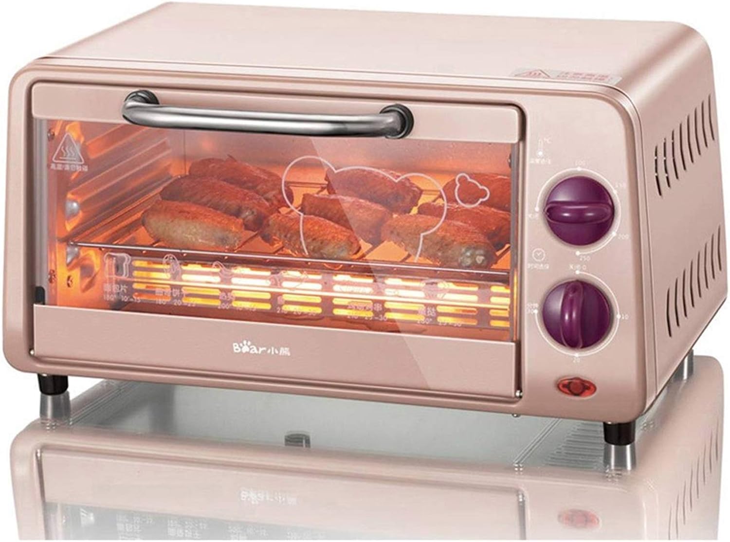 Amazon.com: 10L Mini Oven, 800W Small Electric Oven For Dorm, Office, 8 ...