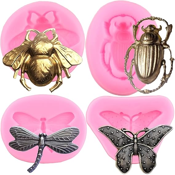 Amazon.com: ZiXiang Insect Silicone Mold Bumble Bee Fondant Molds ...