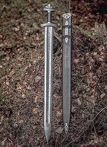 Amazon.com : Northman's 1095 Damascus Steel Viking Sword, 38 Inches ...