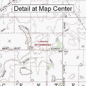 Amazon.com : USGS Topographic Quadrangle Map - Lebanon, Indiana (Folded ...
