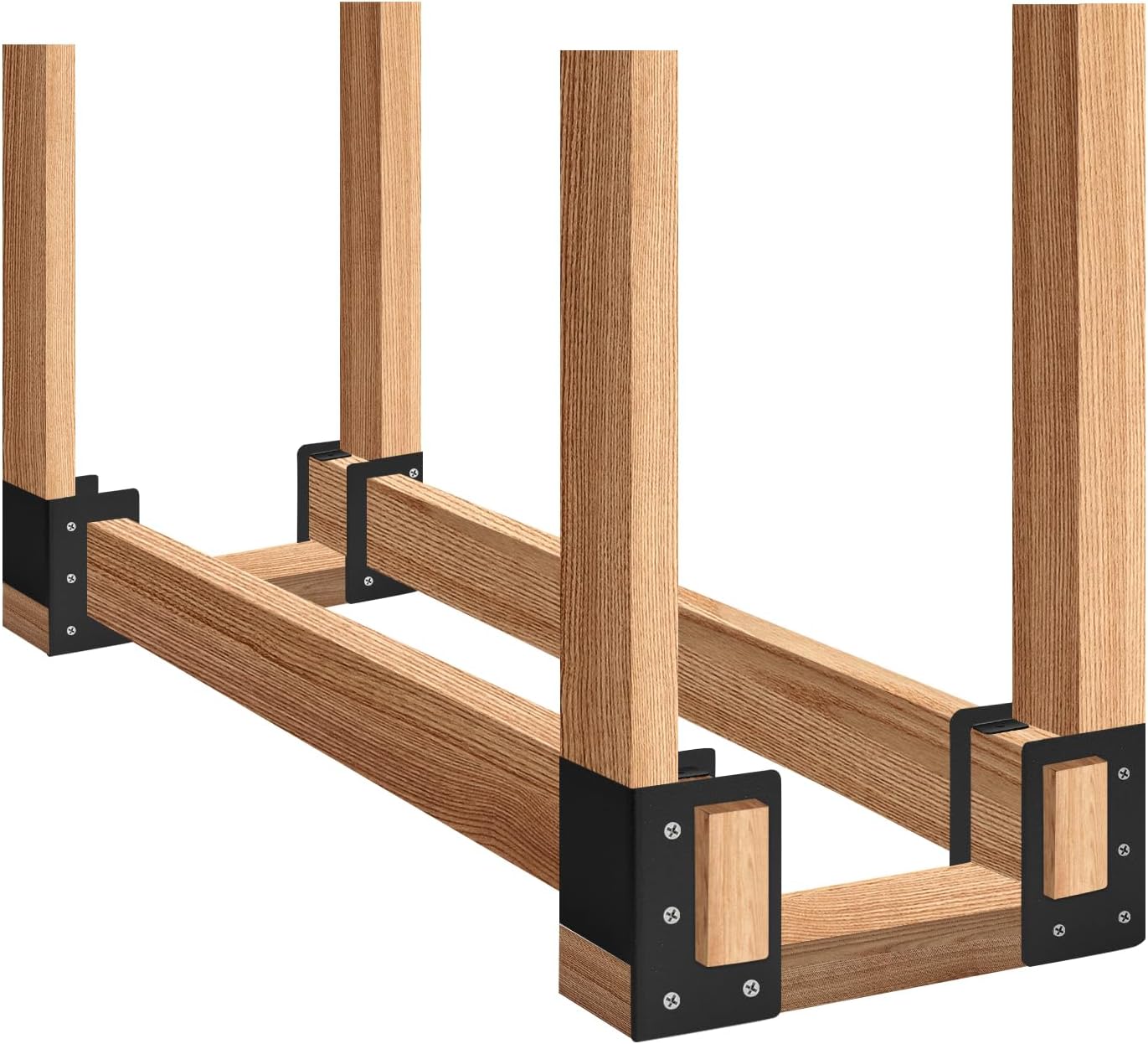 Amazon.com: YVHFWOY Firewood Log Storage Rack Bracket 4 Pack,Fireplace ...