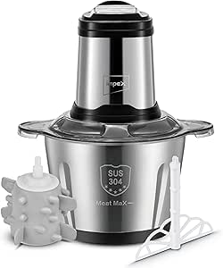 Impex Electric Food Chopper 3Ltr Food Processor Blender 400W, 3Speed ...