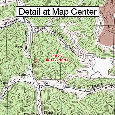 Amazon.com : USGS Topographic Quadrangle Map - Harold, Kentucky (Folded ...