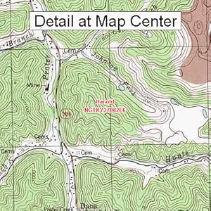 Amazon.com : USGS Topographic Quadrangle Map - Harold, Kentucky (Folded ...
