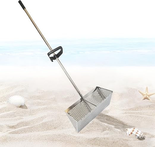 OCKYOOZ Sand Fleas Rake, 47 Inch Detachable Seafood Rake Hand Rakes ...