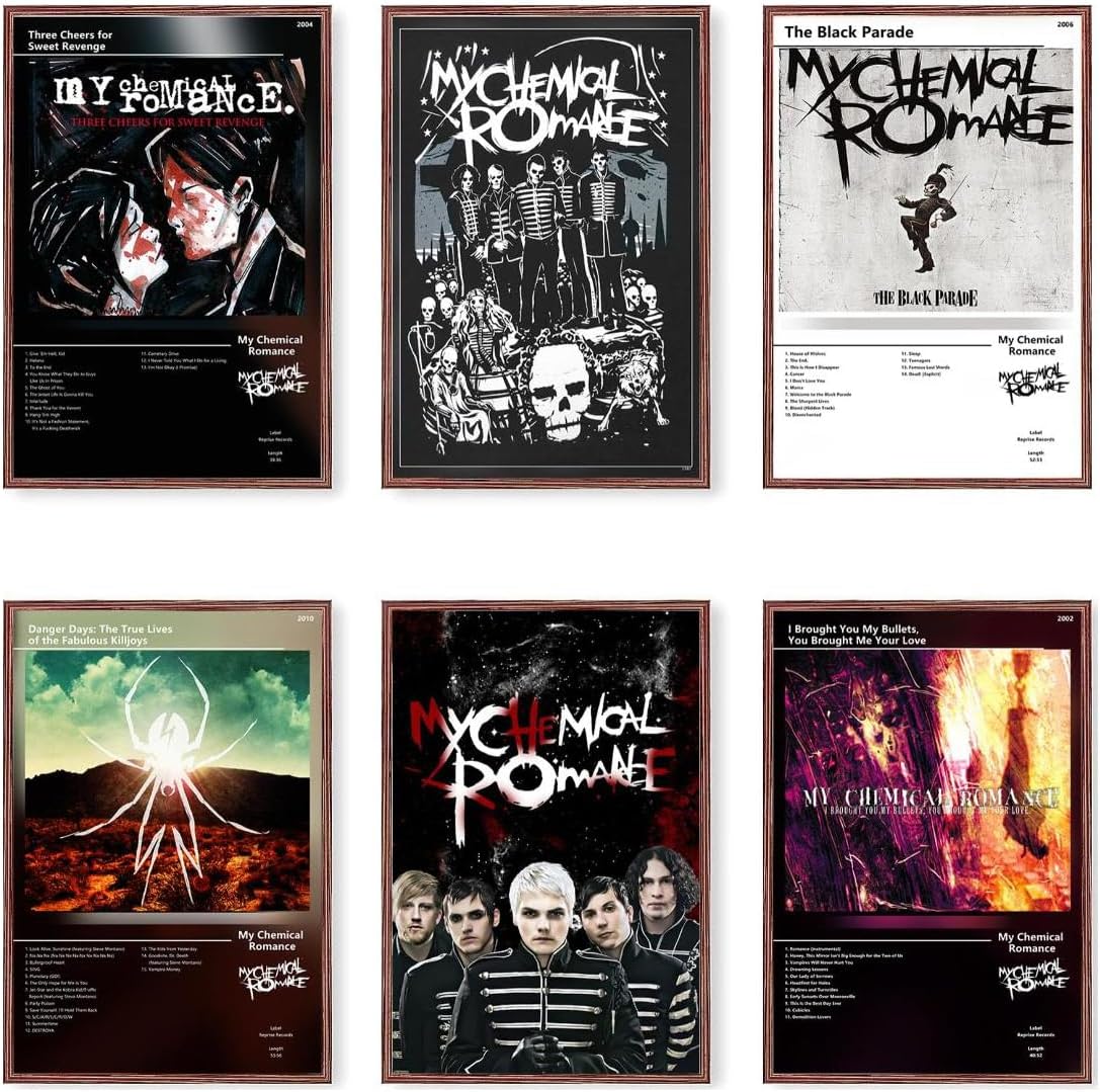 Amazon.com: Okeymed My Chemical Romance Poster album cover 6 set ...