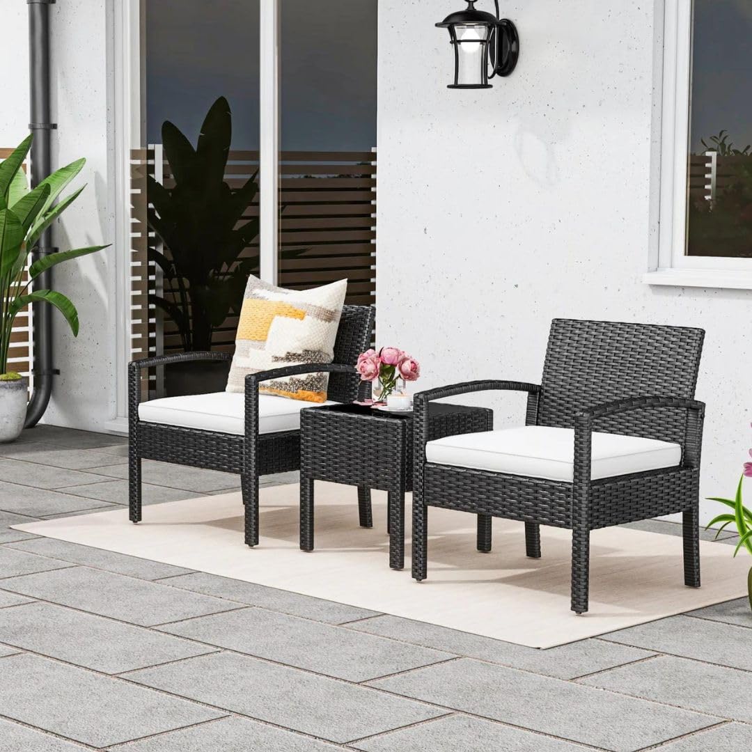 BRISHI Garden Patio Seating Chair and Table Set Outdoor Balcony Garden ...