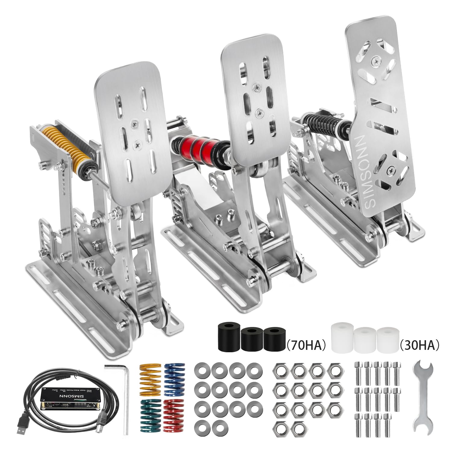 Amazon.com: SIMSONN NEW PRO Pedals Sim Racing Pedals PC Racing ...