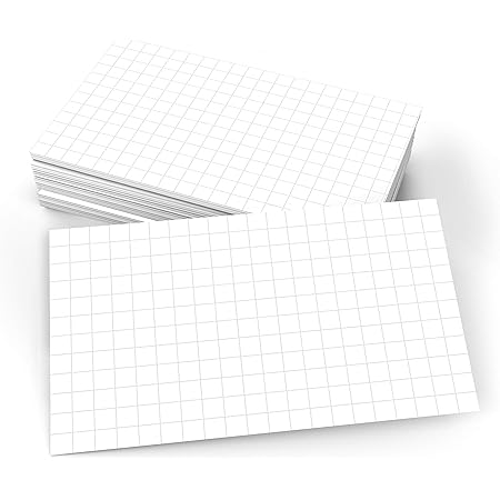 Amazon.com : 1InTheOffice Graph Ruled Index Cards, 3 x 5 Index Cards ...