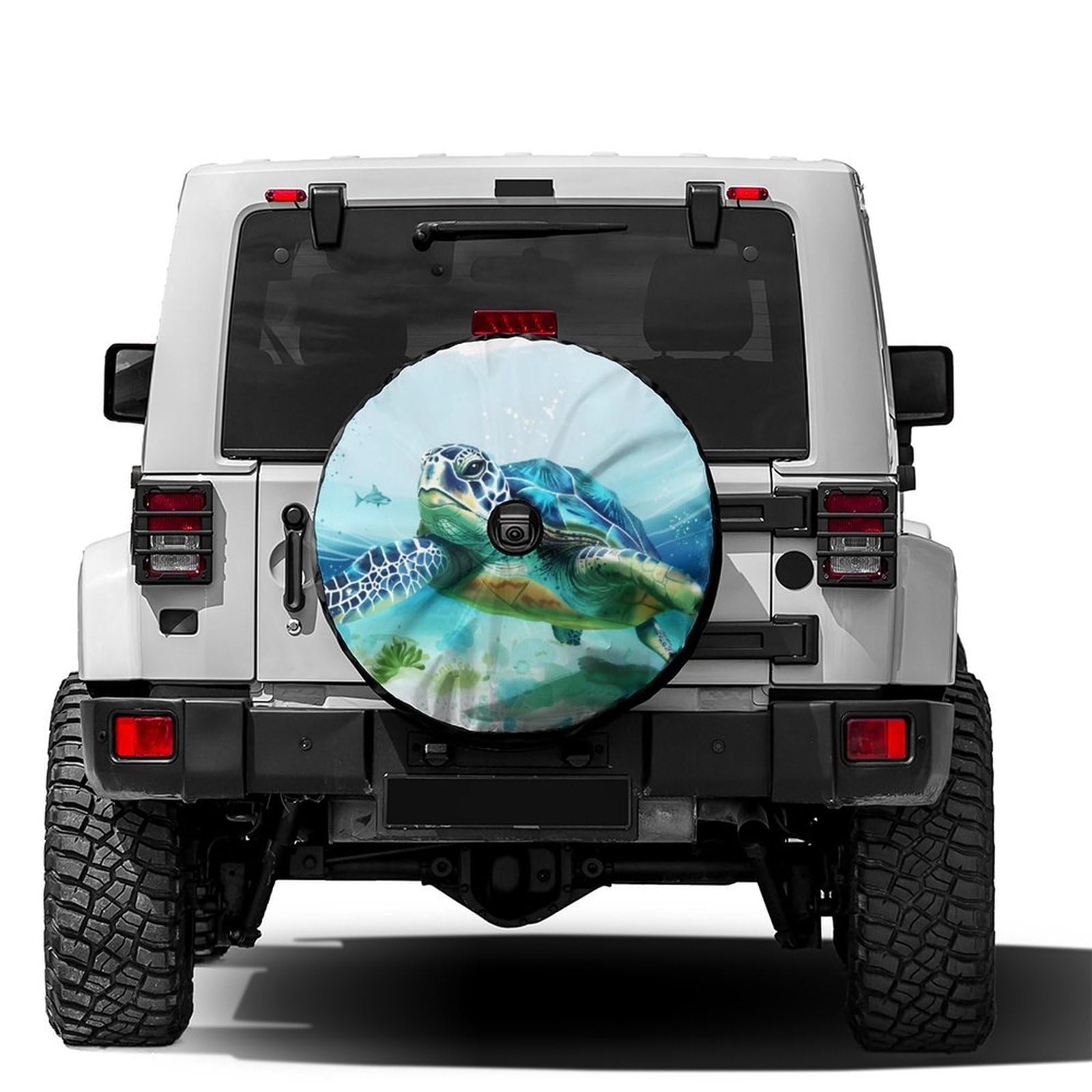 Amazon.com: Dujiea Beach Sea Turtle Spare Tire Cover with Backup Camera ...