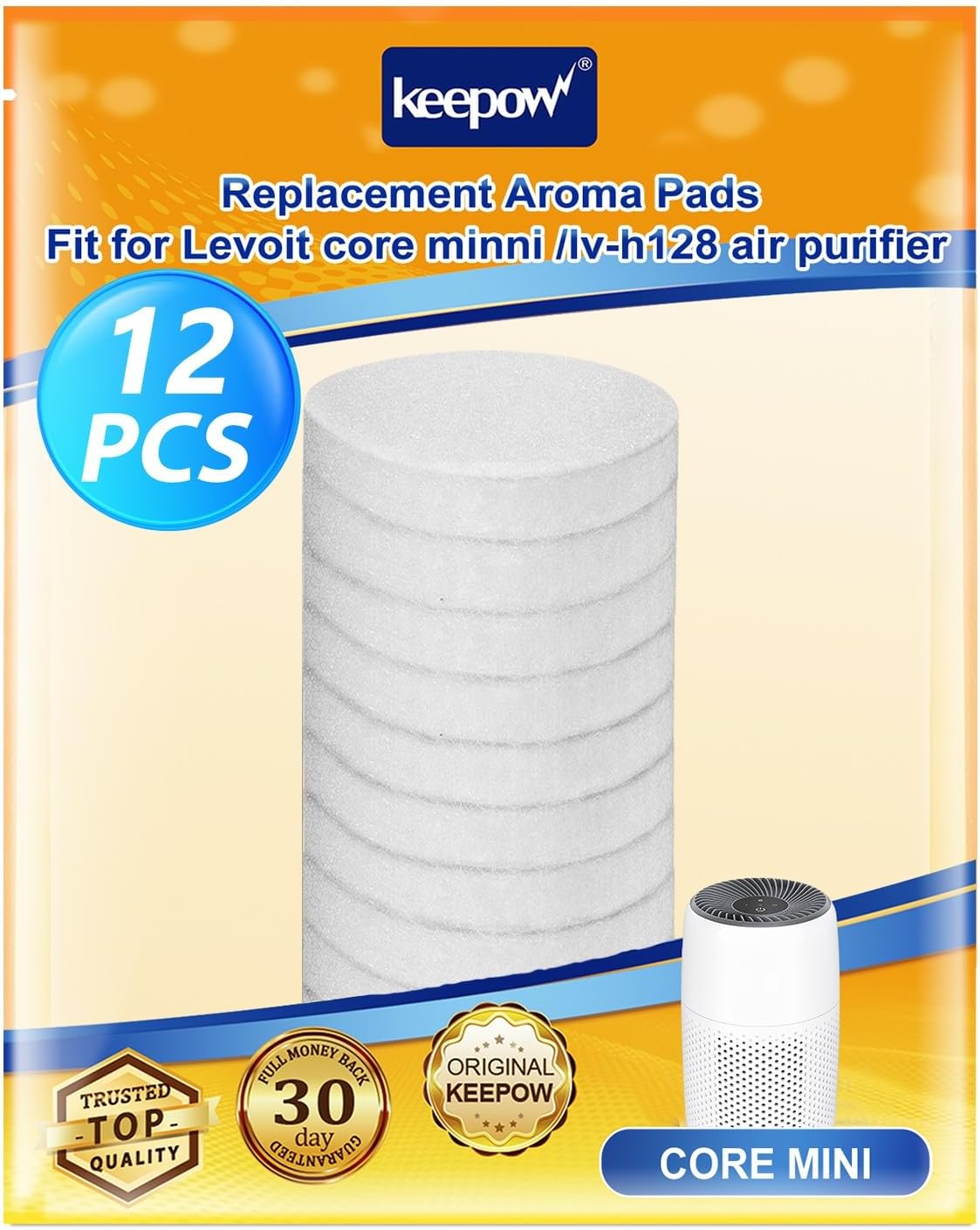 Amazon.com: KEEPOW 12 Pack Aroma Pads Refills Compatible with LEVOIT ...