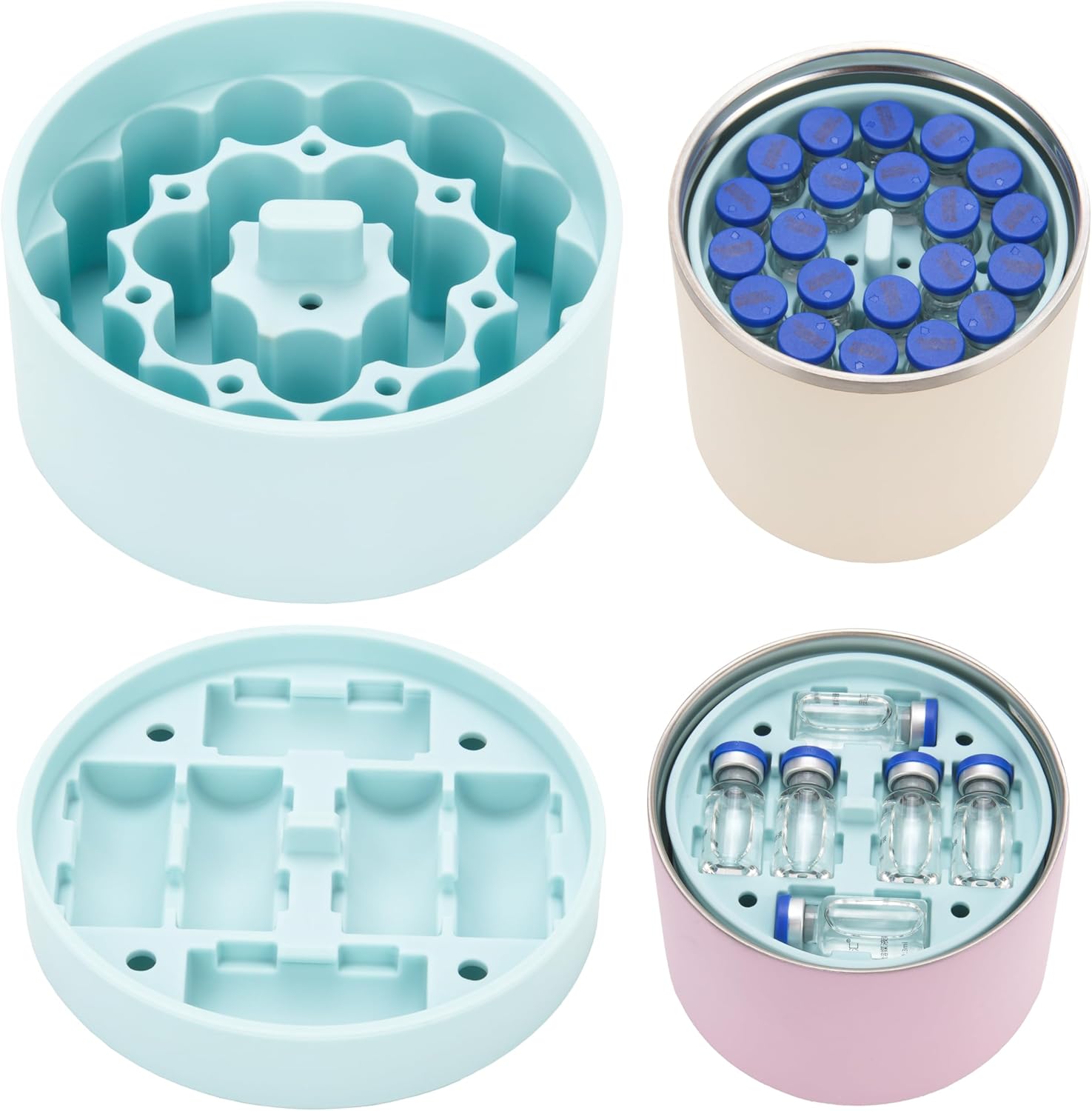 Amazon.com: Kiicii 2 Packs Silicone 3ml Vial Insert Compatible with ...