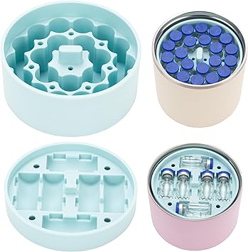 Amazon.com: 1 short +1 tall Silicone 3ml Vial Insert Compatible with ...