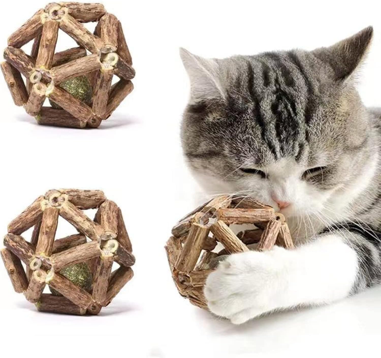 Amazon.com : GBSYU Catnip Ball ‖ Catnip Balls for Cats Wall: silvervine ...