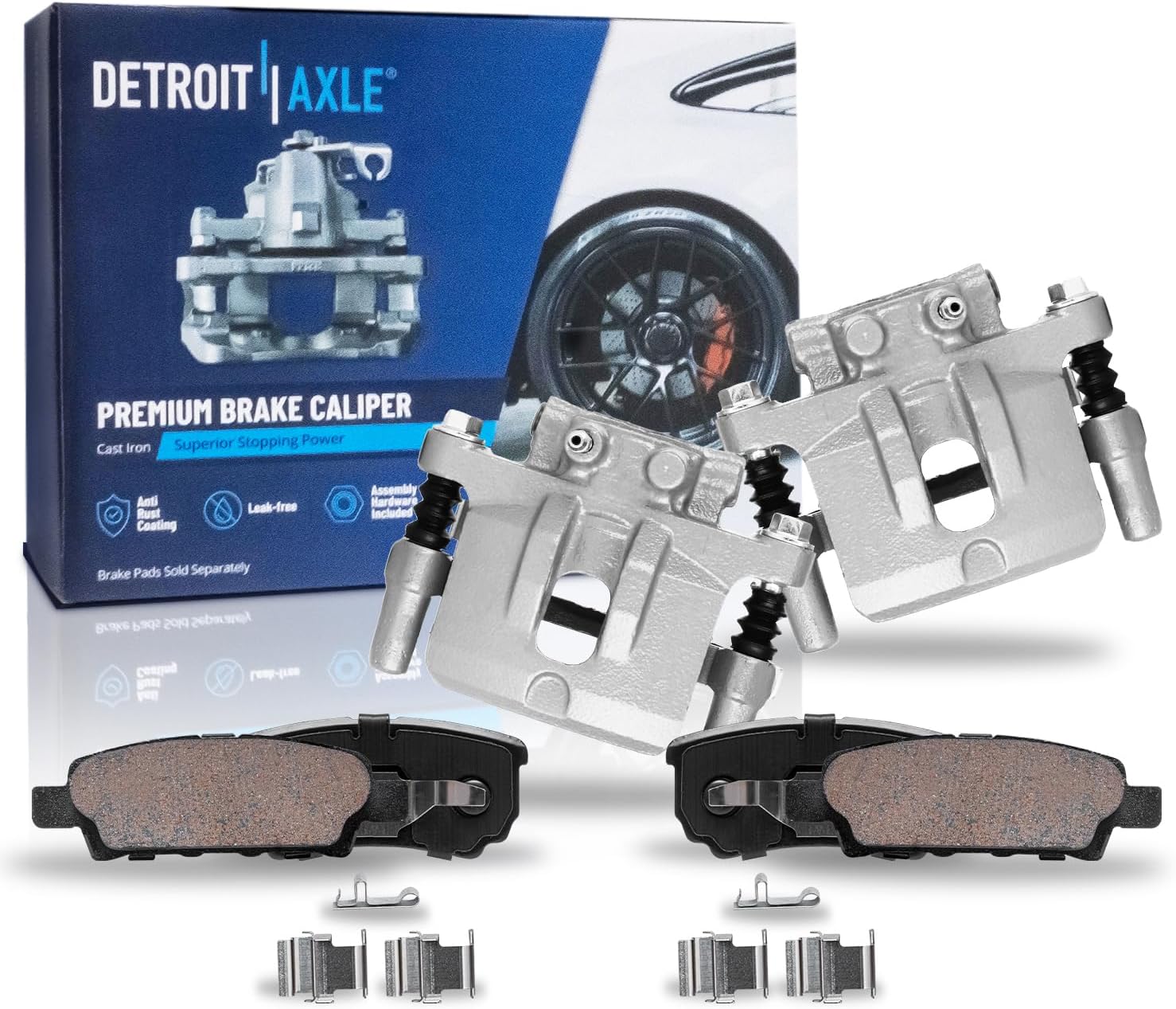 Amazon.com: Detroit Axle - Rear Brake Calipers w/Bracket Ceramic Brake Pads Replacement for 200 ...