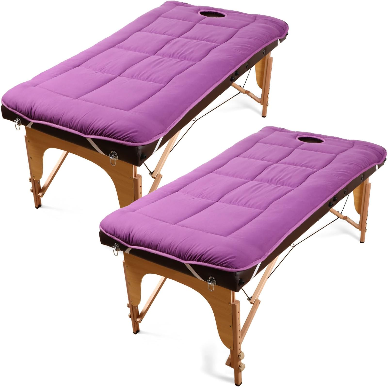 Amazon.com : Oudain 2 Pieces Spa Massage Table Pad Soft Facial Bed and ...
