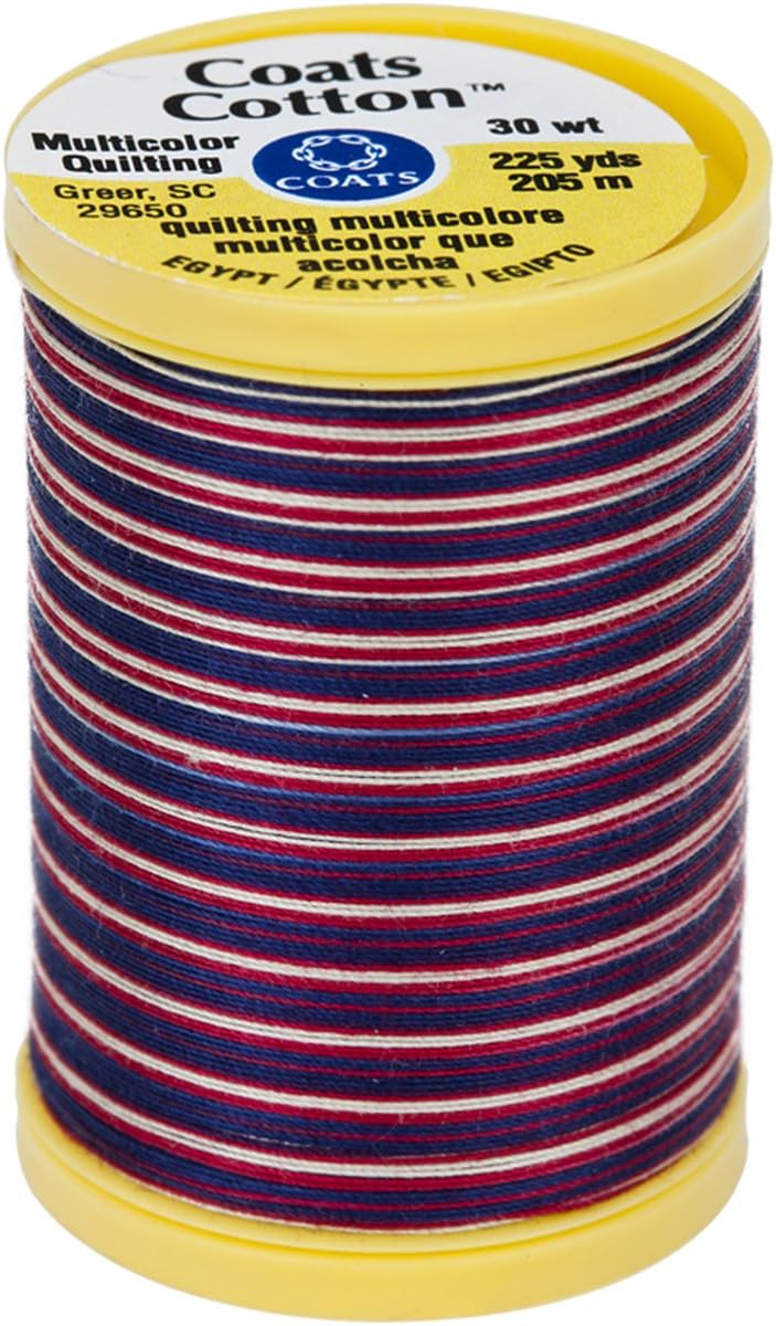 Amazon.com: Coats Cotton Machine Americana Quilting Thread, 225 yd ...