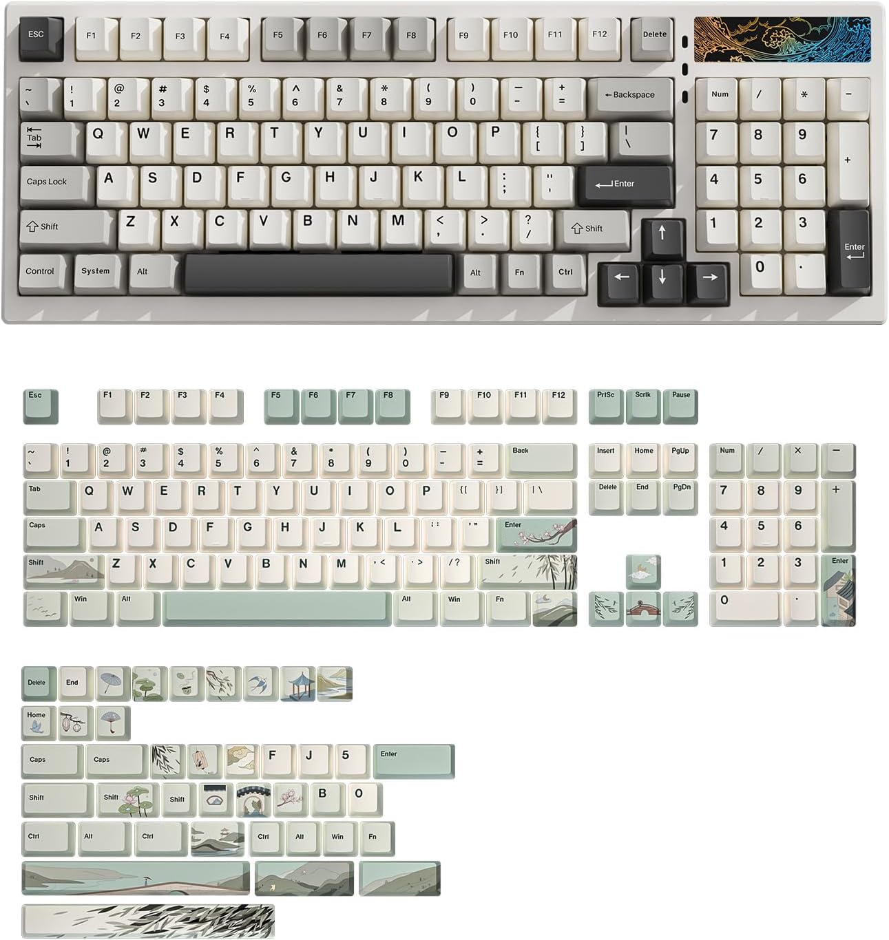 Amazon.com: YUNZII YZ98 Gasket Mechanical Keyboard(White, Cocoa Cream ...