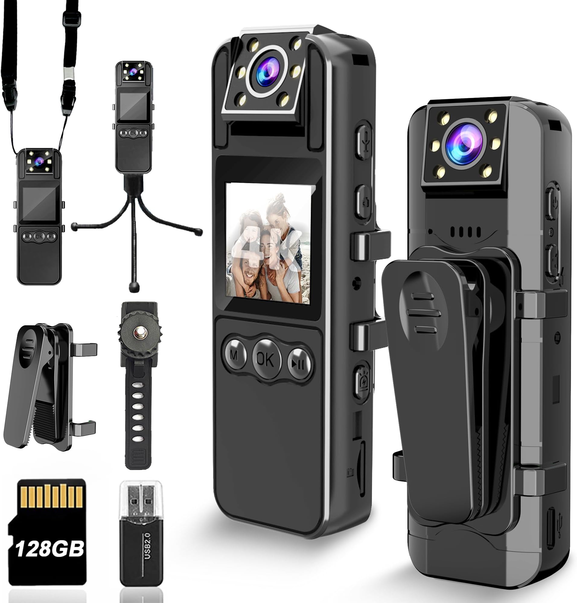 Amazon.com : BOBLOV KJ23Pro 2K Body Camera, 256GB Body Camera with ...