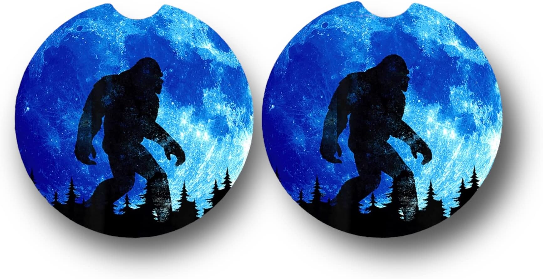 Amazon.com: 2 Pack Bigfoot Car Coasters for Men, Funny Car Cup Holder ...