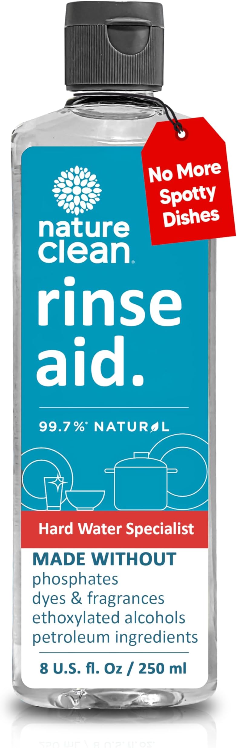 Amazon.com: Lemi Shine - Shine + Dry Natural Dishwasher Rinse Aid, Hard ...