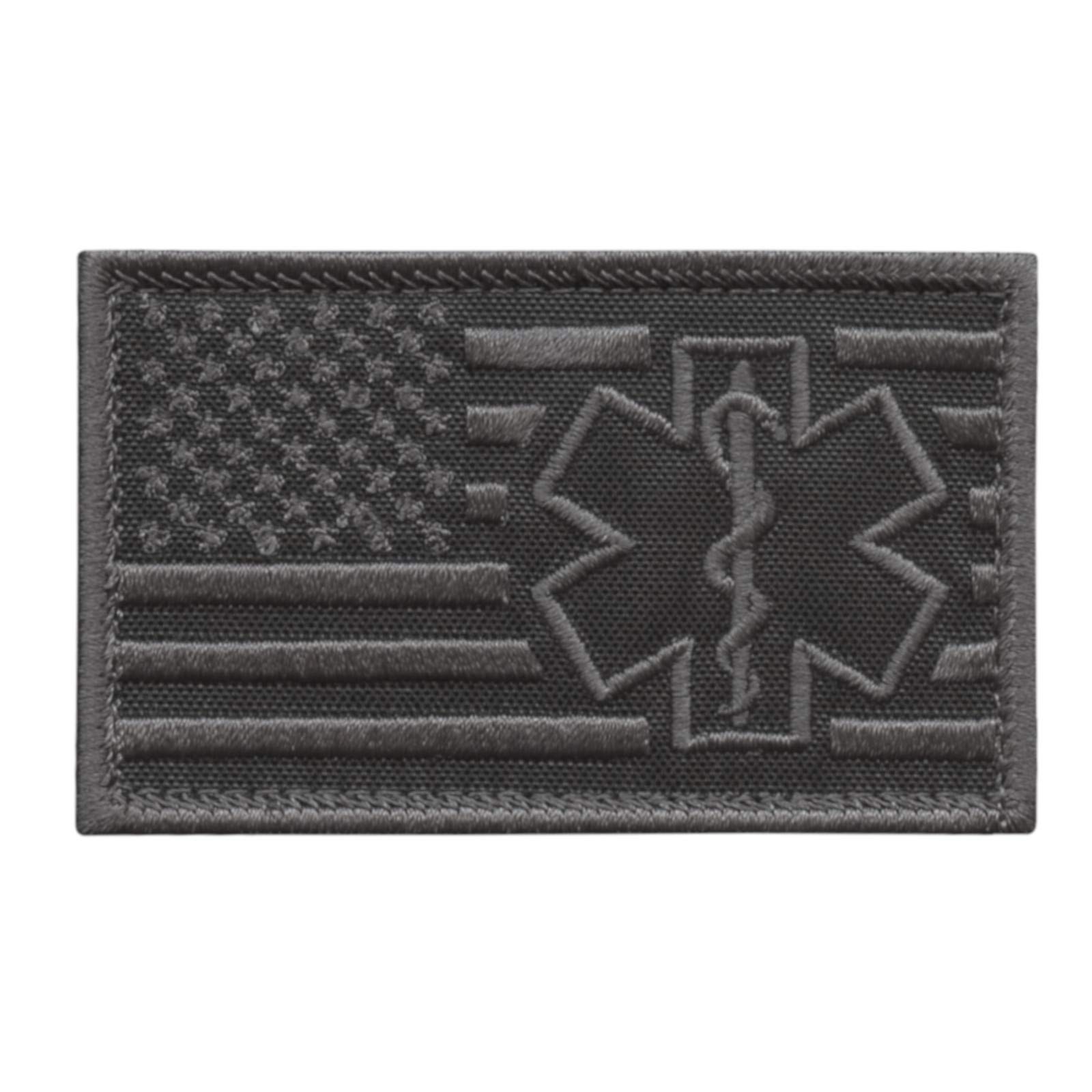 Amazon.com: USA Flag MED EMS Skull Blackout Subdued Medic Paramedic USA ...