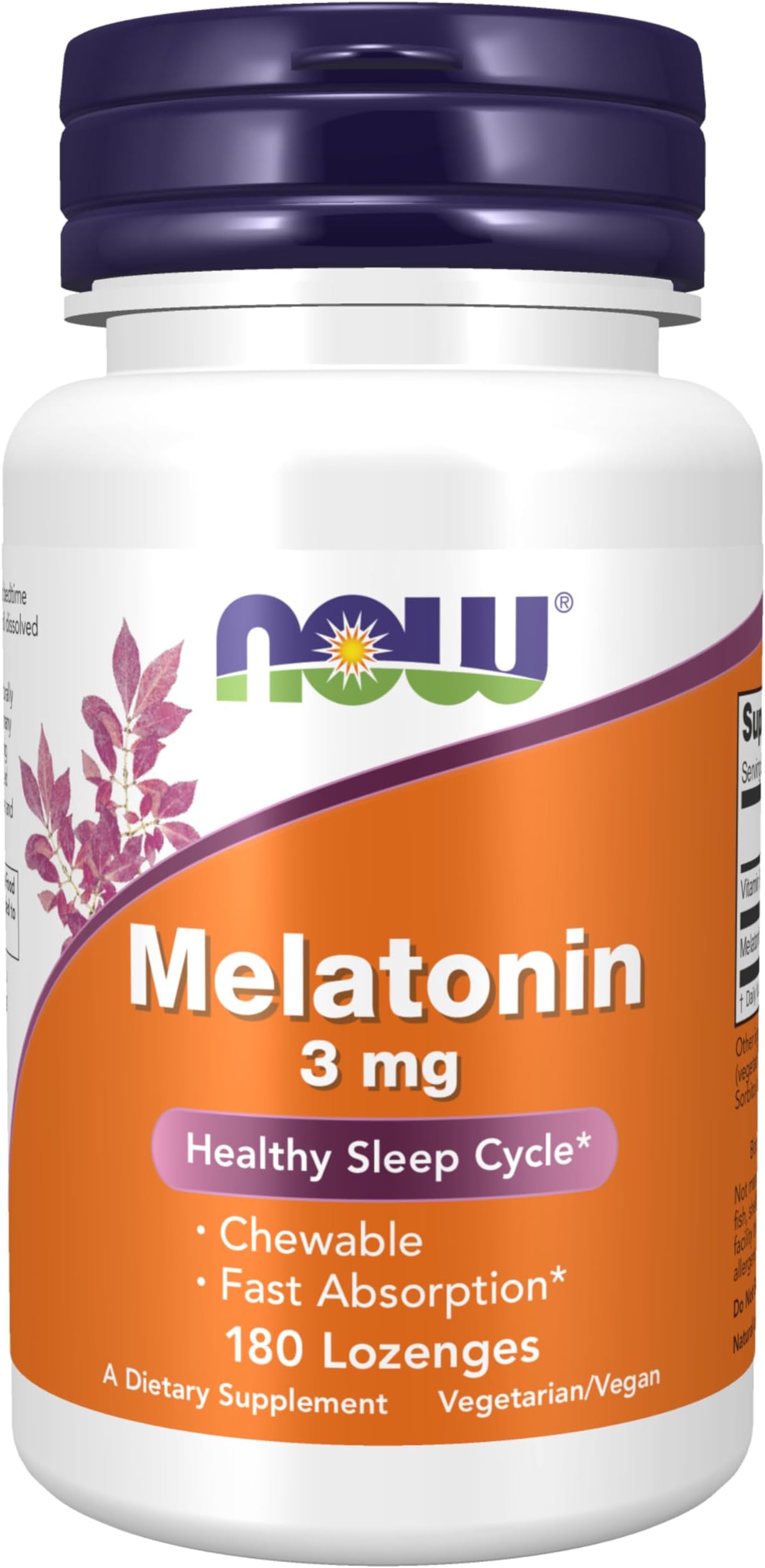 Amazon.com: NOW Supplements, Melatonin 3 mg, Free Radical Scavenger ...
