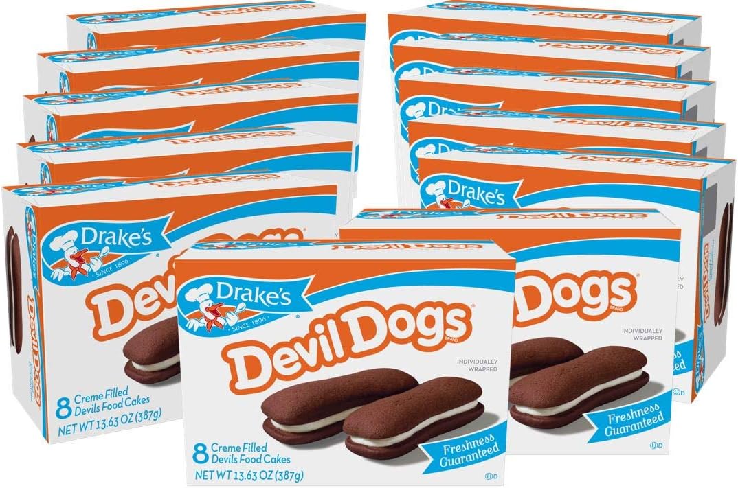 Amazon.com: Drake's Ring Dings Cakes 13.5 oz, 10 Count : Grocery ...