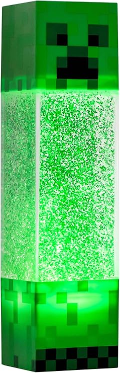 Minecraft Creeper Glitter Motion Light | 12-Inch Fun Mood Light LED ...