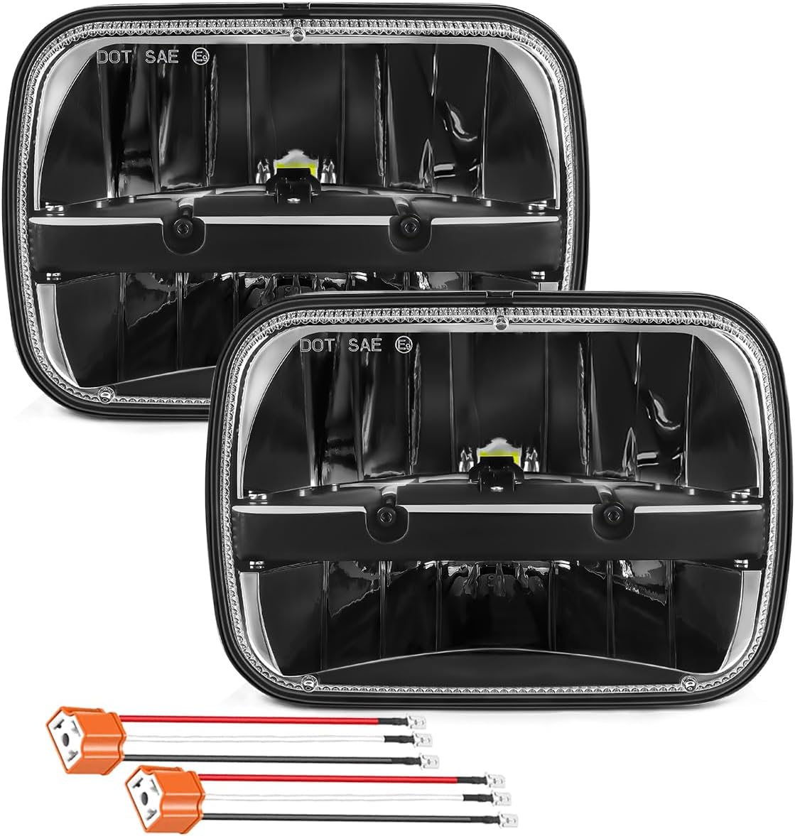 Amazon.com: UNI-SHINE 5x7 led headlight 2pcs 7x6 led headlight ...