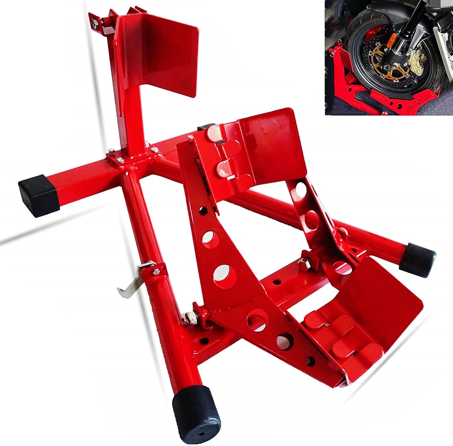Amazon.com: Motorcycle Front Wheel Chock Sport Chock Lift Stand Shop ...