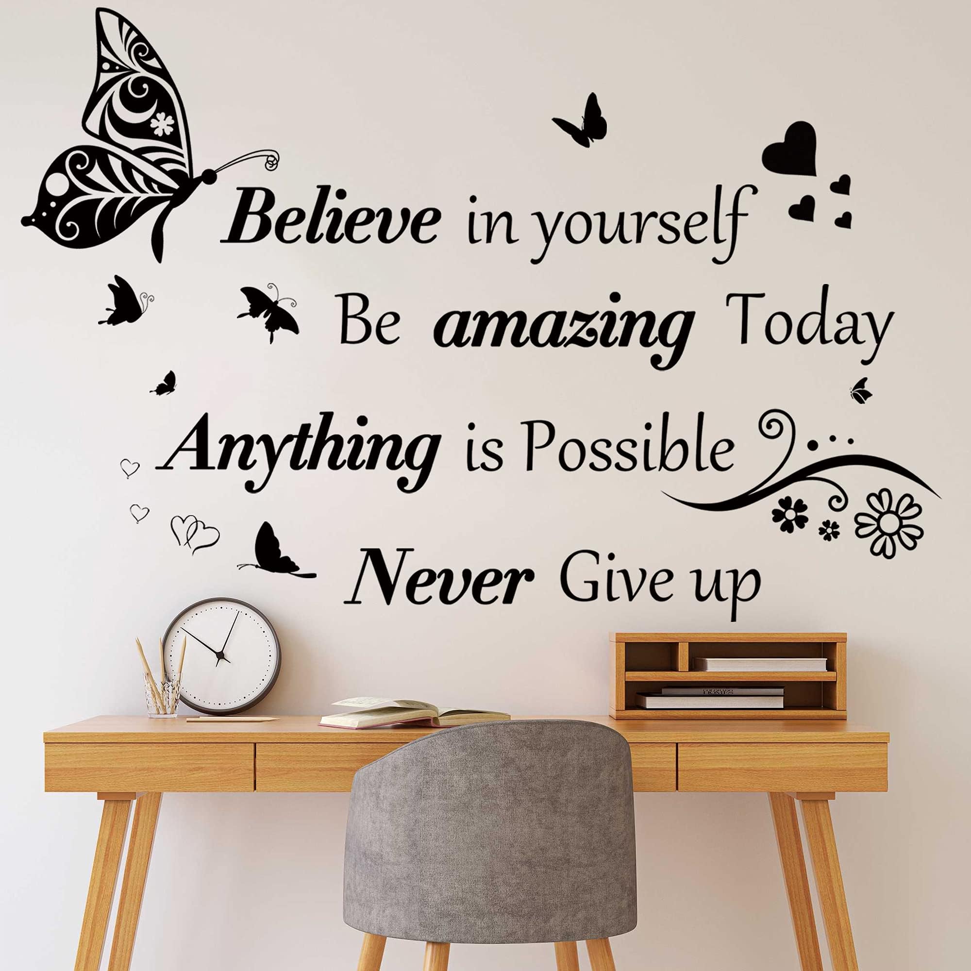 Amazon.com: Office Wall Stickers Inspirational Quotes Decals Peel and ...