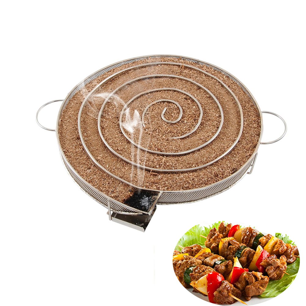 Stainless Steel Smoke Generator Barbecue Grill Cold Smoking Wood Chip ...