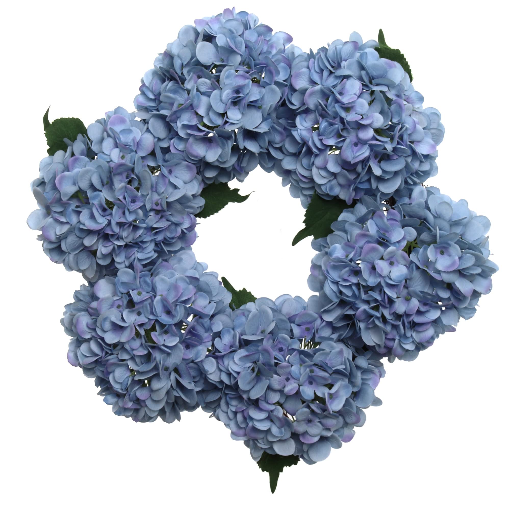 Amazon.com: 18" Blue Hydrangea Wreath - Artificial Floral Decor for ...